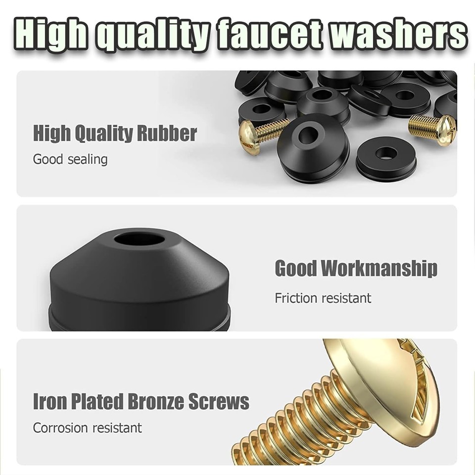 48 PCS Faucet Washer Assortment Kit Outdoor Repair with 48 | eBay