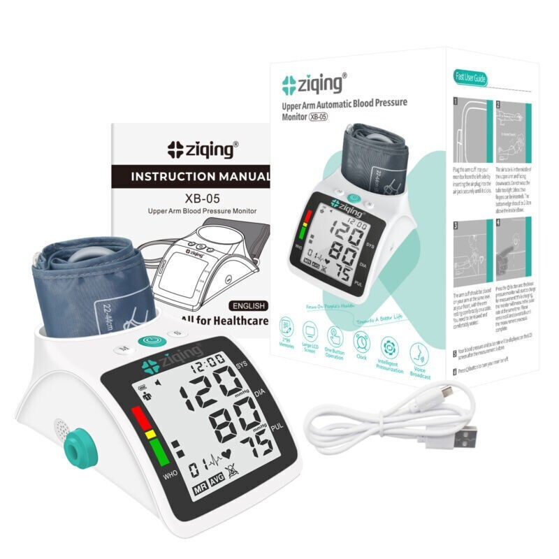 Automatic Arm Blood Pressure Monitor Pulse Heart Rate Machine BP L Cuff ...