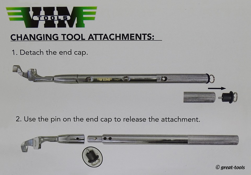 VIM TOOLS: TELESCOPIC RATCHET KIT – extendable handle – flex head – breaker bar | eBay