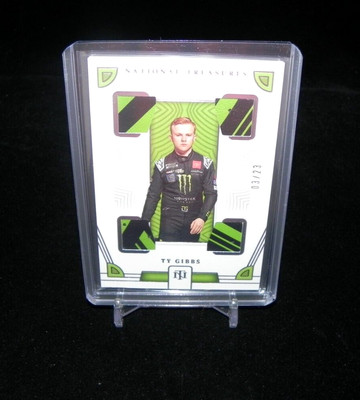 2023 National Treasures - Quad Race Used Shoes Patch #DRU-TGB Ty Gibbs ...