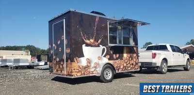 6x12 New concession coffee shop trailer turn key ready to go enclosed ...