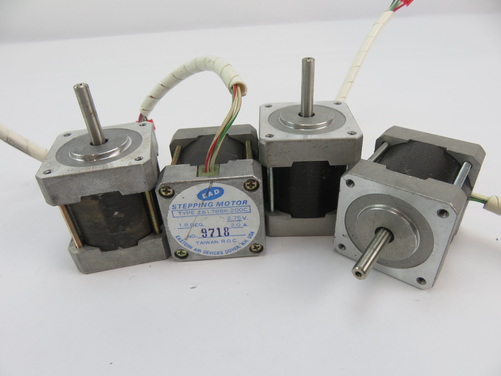 (Lot of 4) EAD/Electrocraft ZB17BBK-200C Stepping Motor 2.75V 2A 1.8 ...