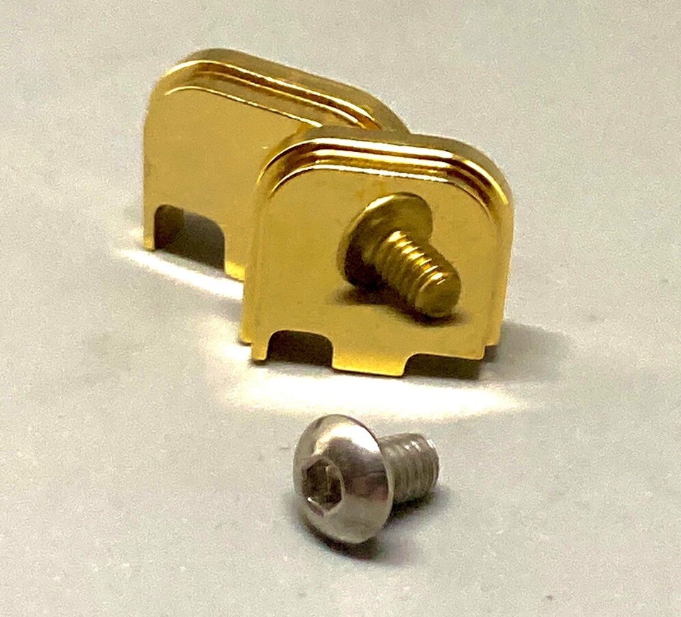 24k Gold Plated Blank Mirror Stainless Steel Back Plate For Glock Slide ...