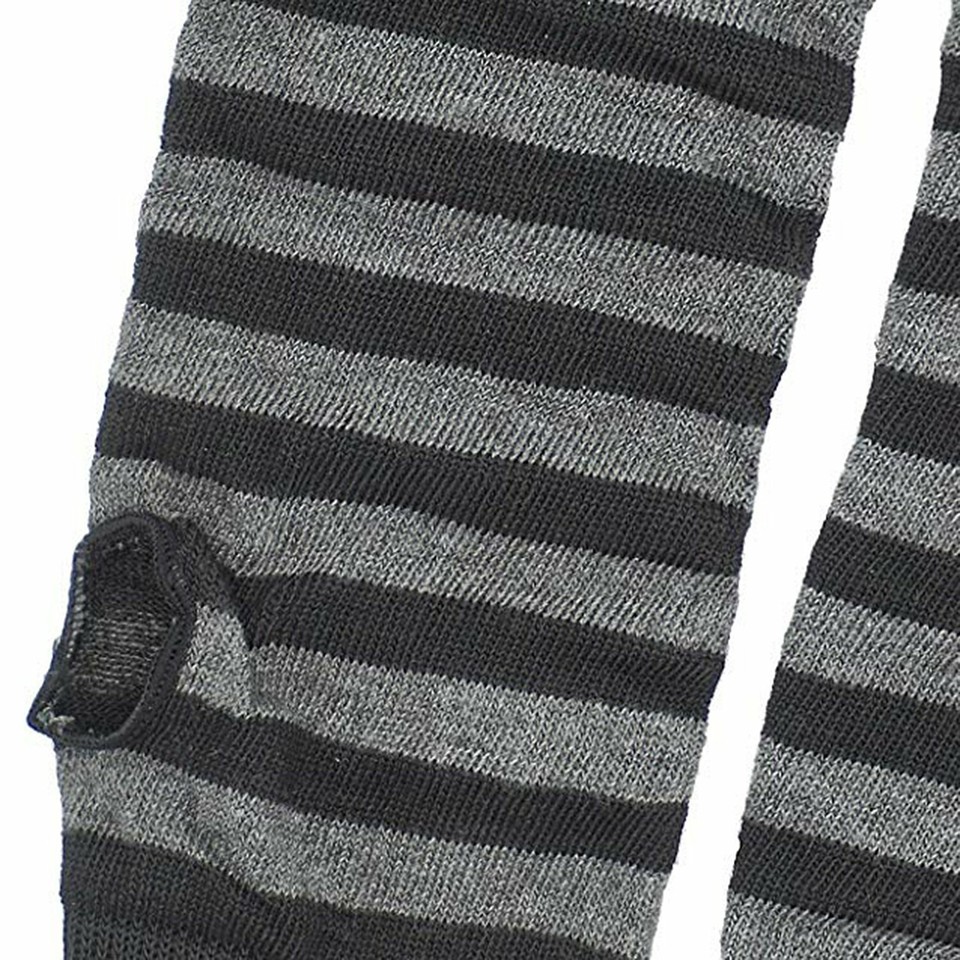 2 pairs Women's Long Fingerless Arm Gloves Striped Winter Mittens ...