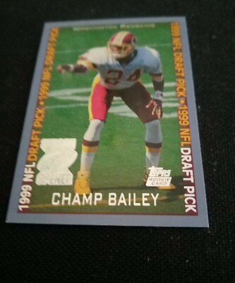 1999 Champ Bailey NFL Draft Pick Card #160 Mint Washington Redskins | eBay