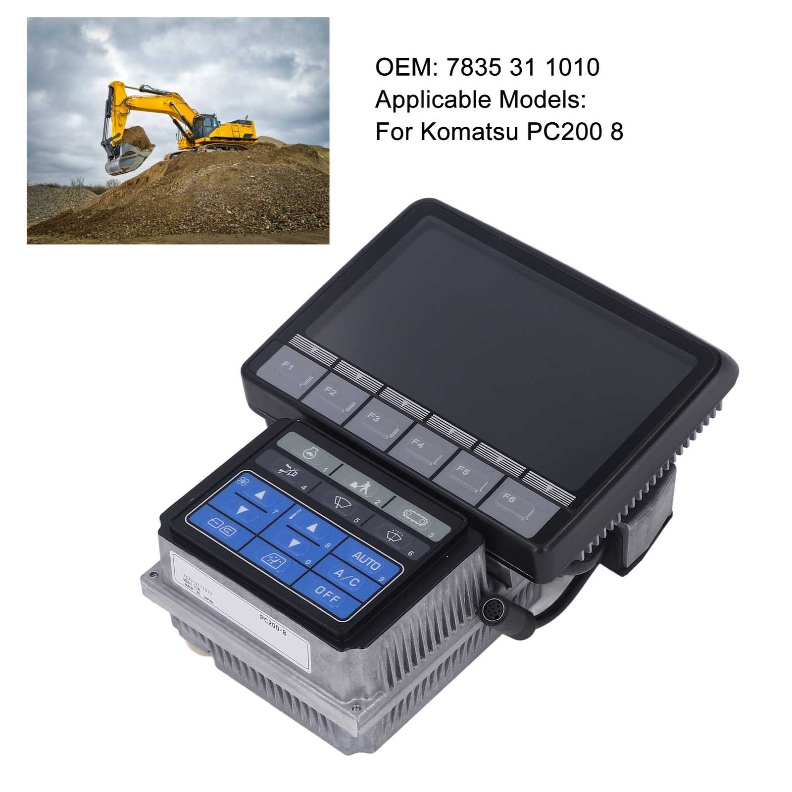 Excavator Gauge Panel Excavator Monitor Professional LCD Quick Response ...