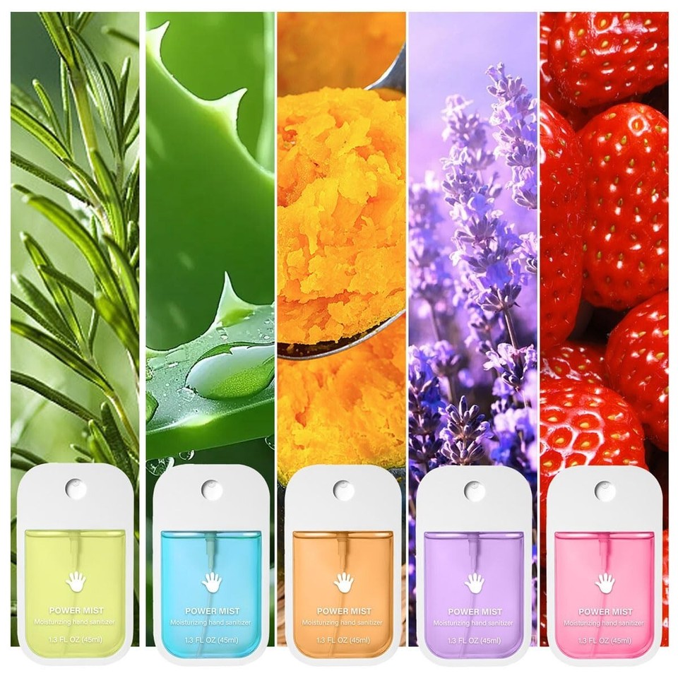 6PCS Gentle Mist Ultra Soothing Hand Sanitizer Spray,1.3fl OZ, Gift for ...