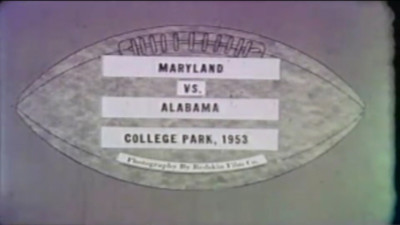 1953 College Football DVD Alabama @ Maryland STARR THARP FALONEY JONES ...