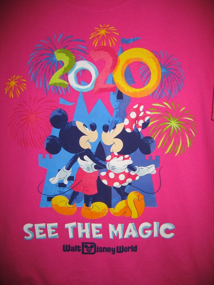 2020 See The Magic Minnie Mickey Mouse Pink mens T Shirt XL | eBay