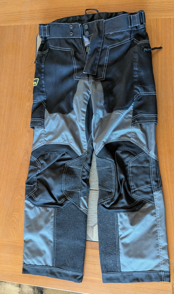 KLIM Grey Black Size 30 Black Vented Motorcycle Pants ARMORTEX Dirt Bike | eBay