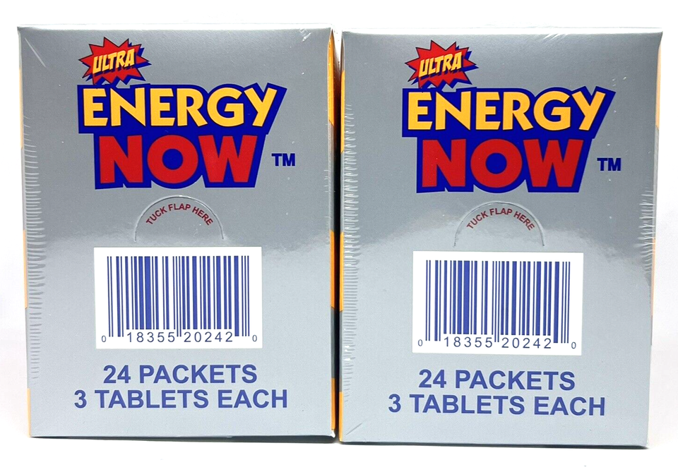 Ultra Energy Now 3 Tablets 24 Packet Display Box (2 Boxes) 18355202420 ...