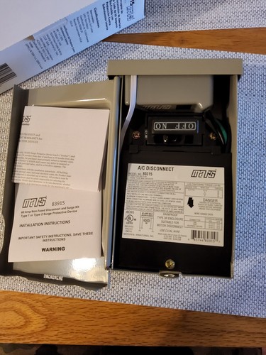 MARS- 83915 - 60A Non-Fused A/C Disconnect w/ Side Open, Surge ...