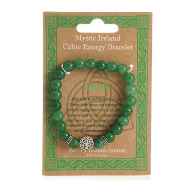 Mystic Energy Celtic Energy Jade Semi Precious Stone Bracelet | eBay