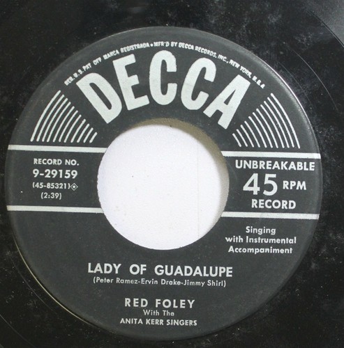 Country 45 Red Foley With The Anita Keer Singers - Lady Of Gaudalupe ...