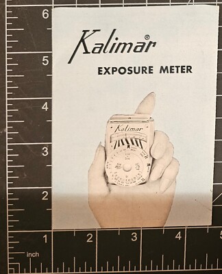 Kalimar Exposure Meter Instructions book Manual | Circa 1960s | eBay