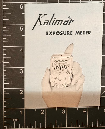 Kalimar Exposure Meter Instructions book Manual | Circa 1960s | eBay