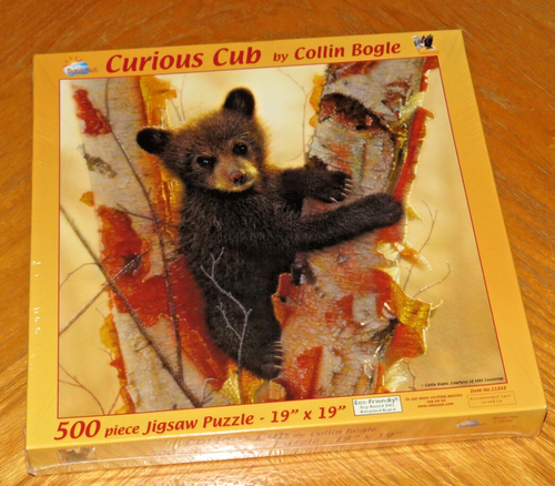 Collin Bogle Art - Curious Cub - Bear in Tree 500 Piece Puzzle ...