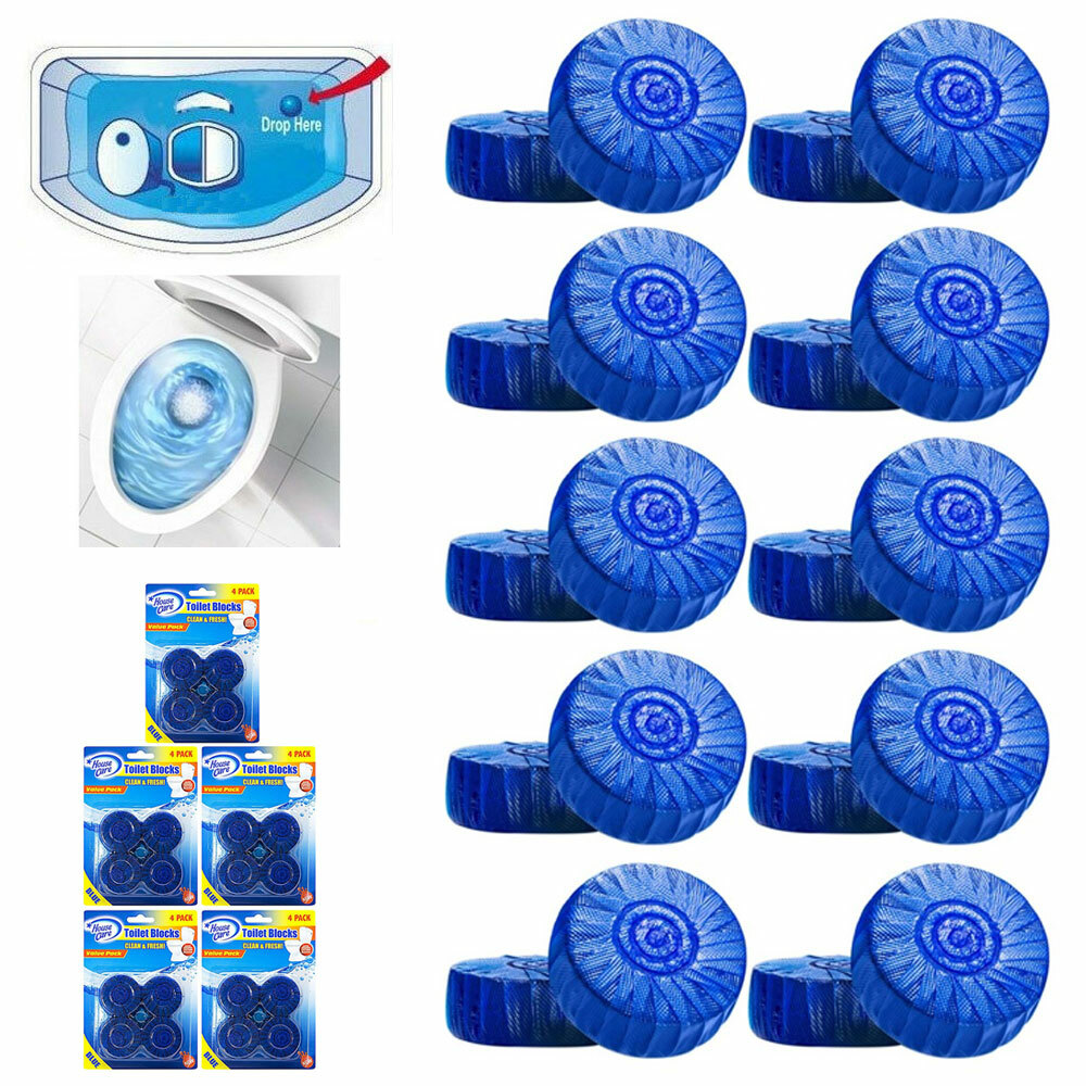 Automatic Bleach Toilet Bowl Tank Cleaner Blue Tablets Flush Cleaner ...