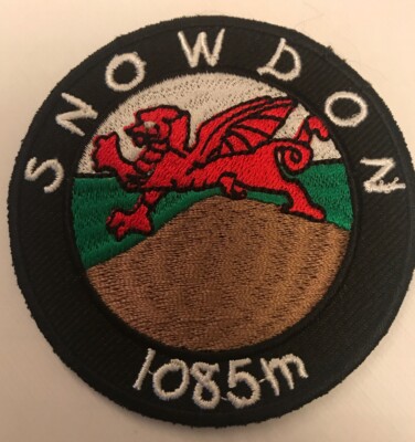 3 Inch Snowdon 3 Peaks Mountain Walking Souviner Iron or Sew On Patch ...