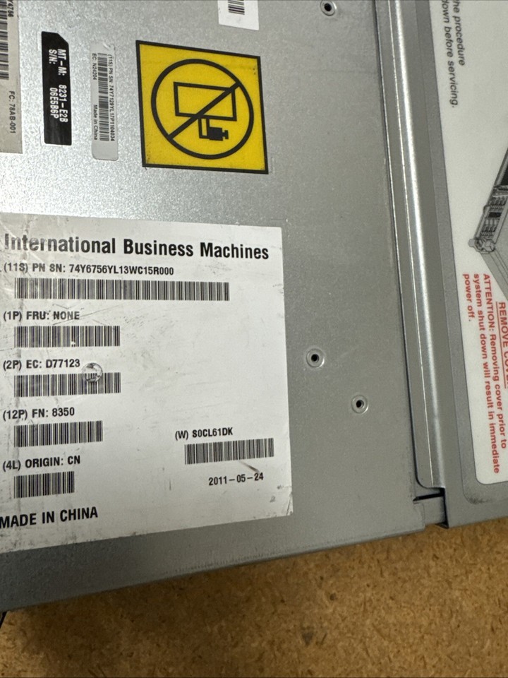 IBM 8231-E2b Power p730 Server, 3.55GHz 16 core, 2 x EPC3, PowerVM ...