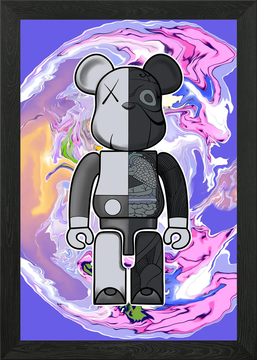 Bear brick liquit Framed Wall Art Poster Canvas Print Picture | eBay UK