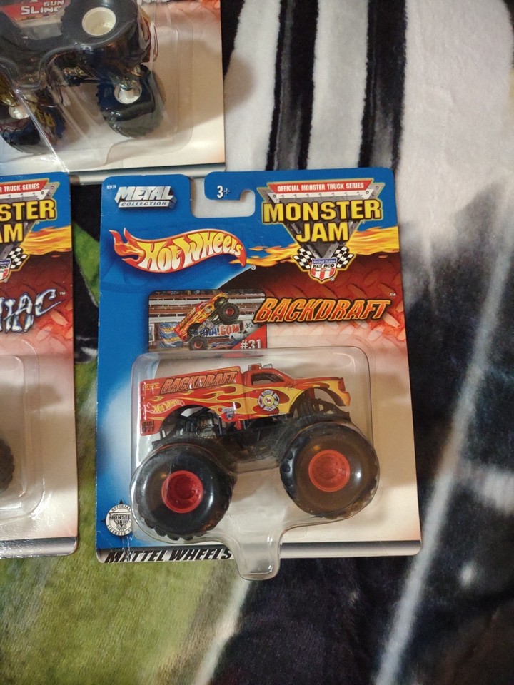Lot 8 Hot Wheels Monster Jam 5-O, Wolverine, Gun Slinger & More 1:64 ...