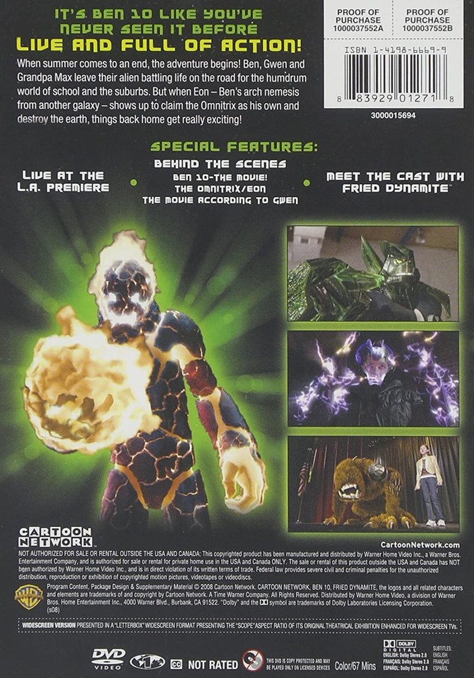 Cartoon Network: Classic Ben 10 Race Against Time (DVD) Graham Phillips ...