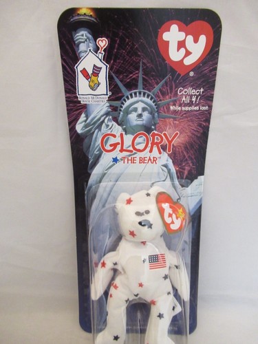 MAY 30 1998 McDonalds Happy Meal Beanie Babies GLORY THE CHARITY BEAR ...