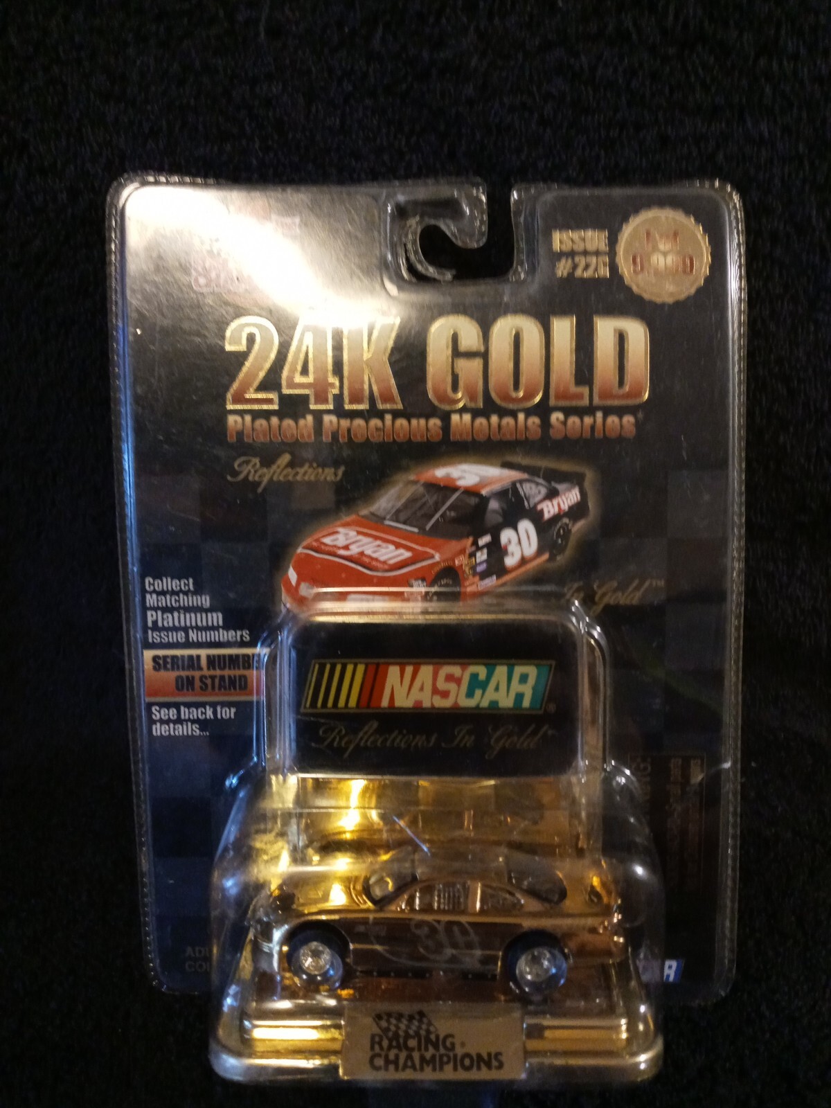 NASCAR Racing Champions 24 Karat Gold Plated Precious Metal Series Car ...