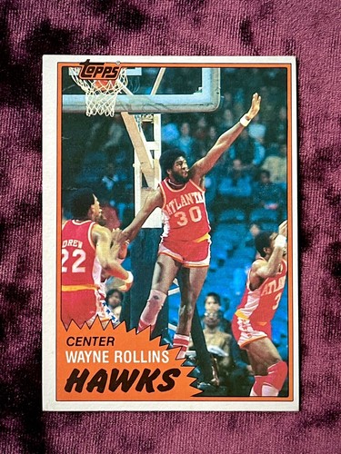 Wayne ‘Tree’ Rollins 1981 Topps #71 NrMt Atlanta Hawks Jersey Clemson ...
