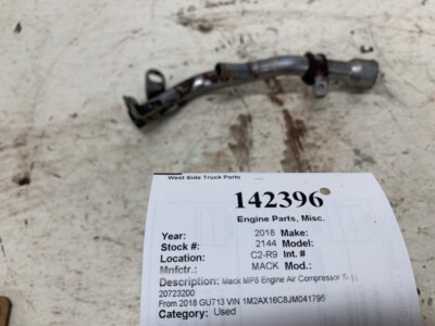 Mack MP8 Engine Air Compressor Supply Line 20723200 From 2018 GU713 | eBay