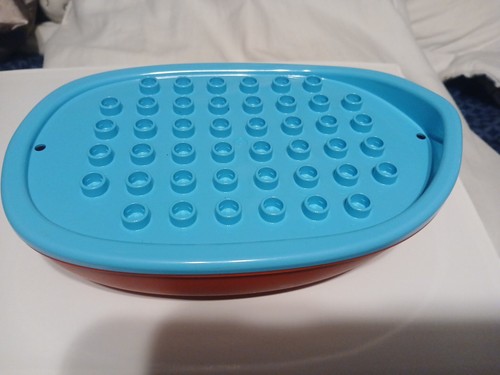 Lego Duplo RED & AZURE BLUE FLOATING BOAT RAFT SHIP for Fun Bath Play ...