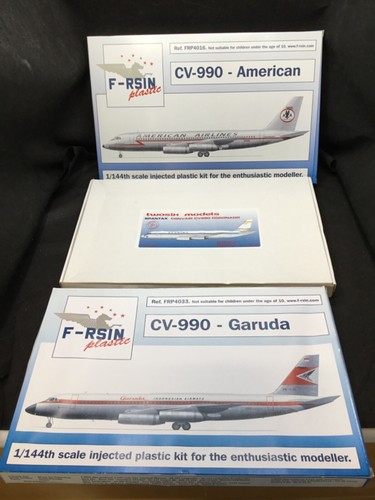 (3) CV-990 Model Kits American Garuda Spantax F-RSIN Twosix 1:144 Scale ...