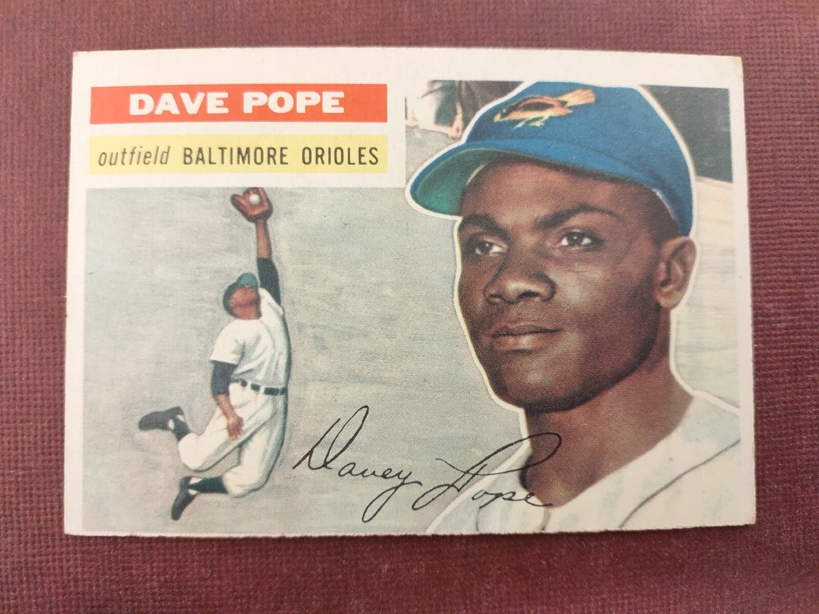 1956 TOPPS #154 Dave Pope "WHITE BACK" Baltimore Orioles ⚾⚾⚾ | eBay