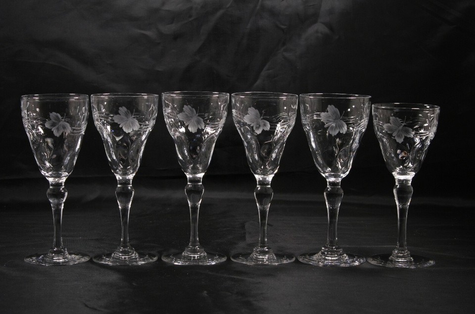 VINT. MID CENTURY THOMAS WEBB SIGNED ROCK CRYSTAL FLORAL & INTAGLIO ...