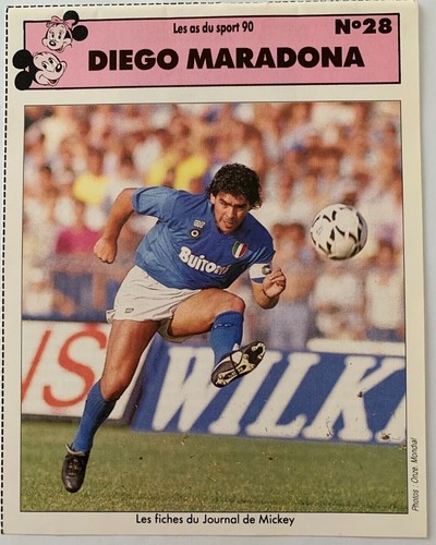 DIEGO MARADONA NAPOLI ARGENTINA RARE VINTAGE COLLECTOR 90s ROOKIE CARD ...