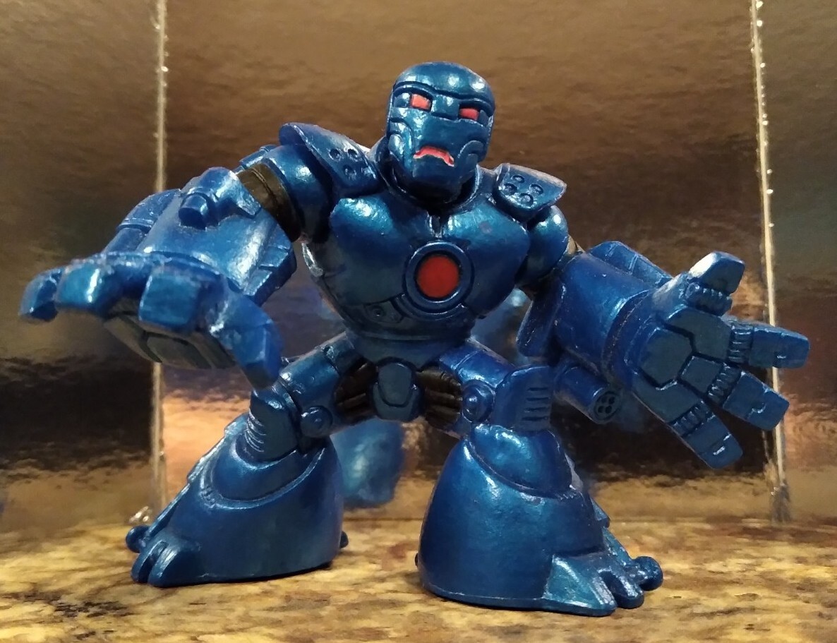 Marvel Super Hero Squad IRON MONGER figure blue Iron Man movie version ...