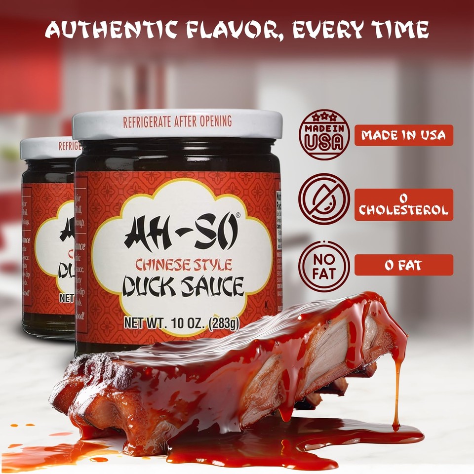 Ah So Duck Sauce 10 Ounce Pack of 2 Authentic Flavor for Asian Dishes ...