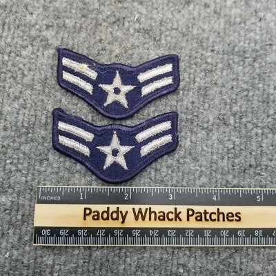 Pair Of US Air Force Airman First Class Chevron Patches x | eBay