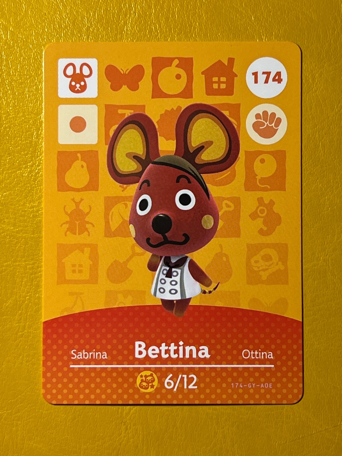 Bettina # 174 amiibo card for Animal Crossing AUTHENTIC UNSCANNED ...