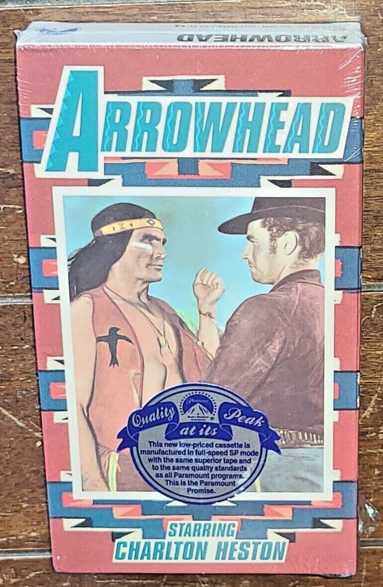 Arrowhead VHS RARE Western Video Charlton Heston Jack Palance Brian ...