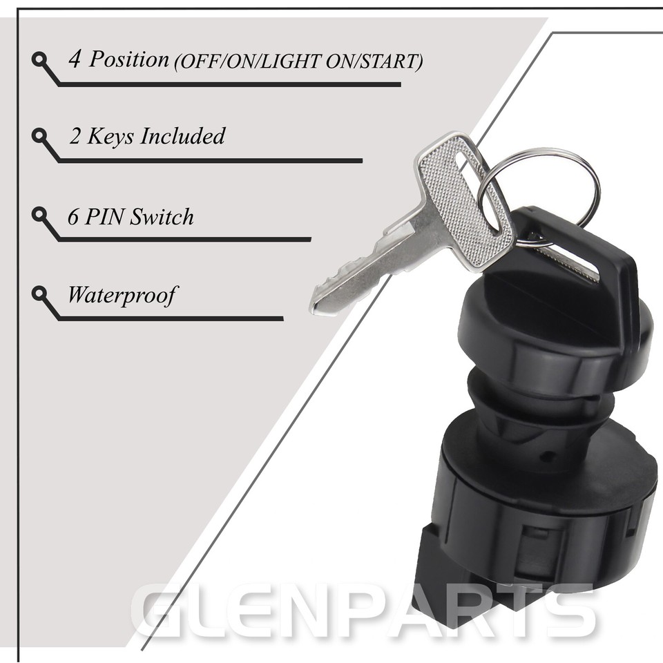 Ignition Key Switch ft Polaris ACE ATP RZR XP Hawkeye Ranger Sportsman ...