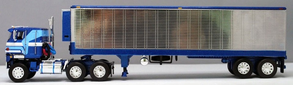 DCP FIRST GEAR 1/64 SCALE INTERNATIONAL TRANSTAR CABOVER BLUE, LITE ...