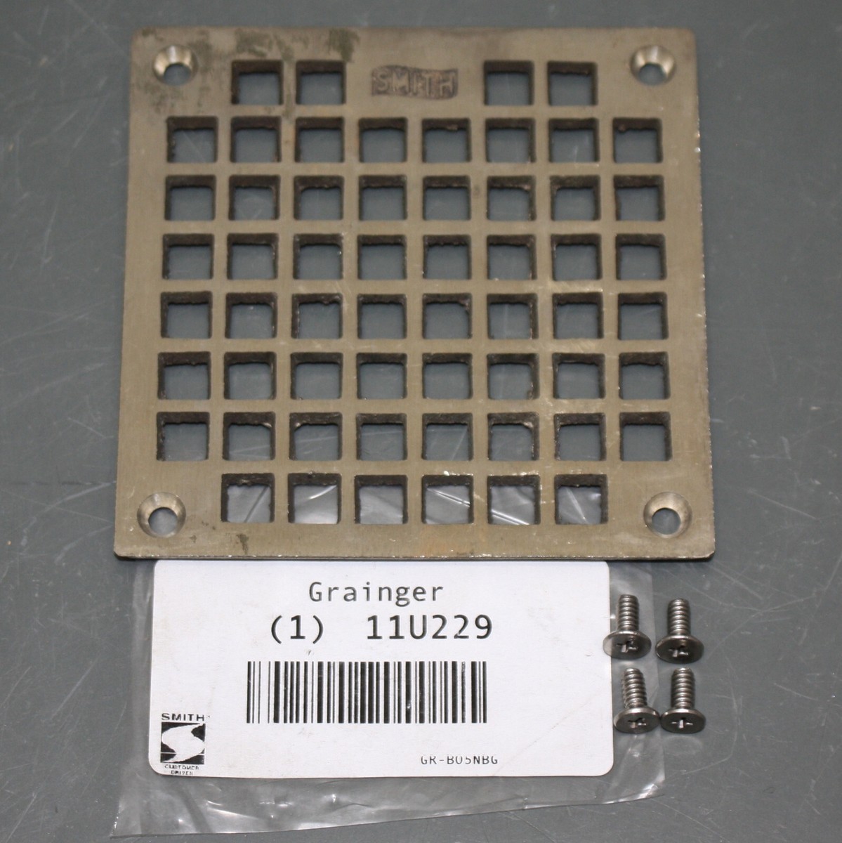Nickel Bronze Drain Cover Jay R. Smith Manufacturing W/Screws Grate,