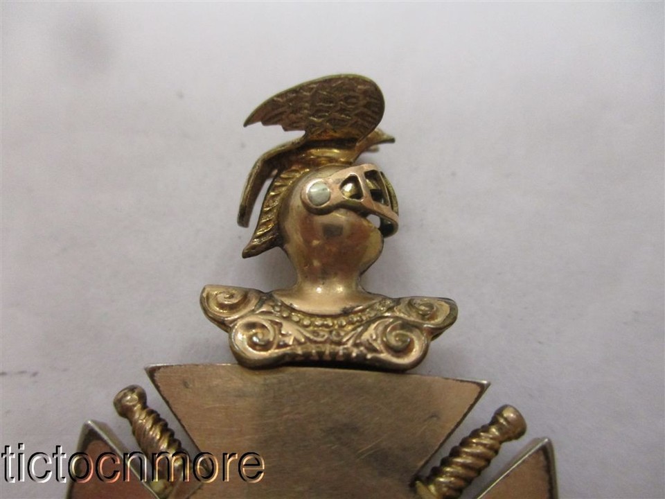 ANTIQUE GOLD FILLED FRATERNAL ODD FELLOWS IOOF KNIGHT SKULL EYE WATCH ...