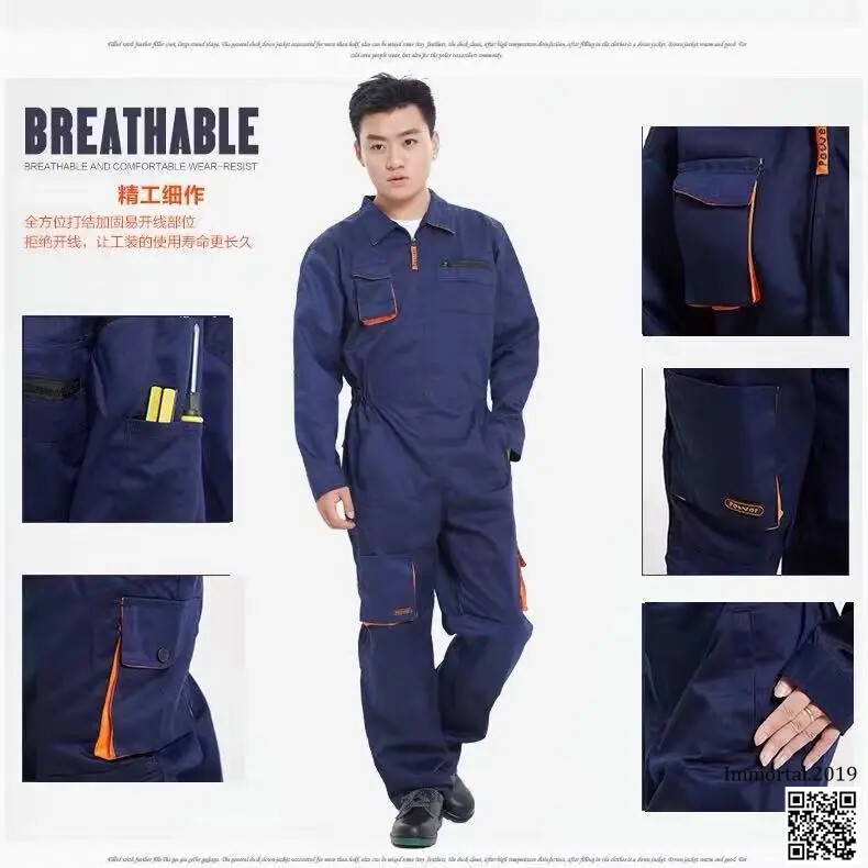 Work Overall Uniform Working Coveralls Welding Suit Car Repair Workshop ...