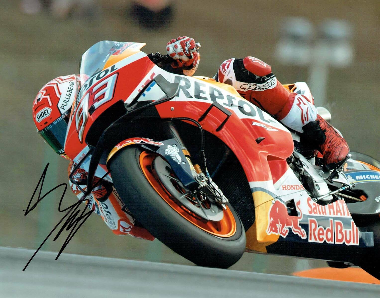 Marc MARQUEZ 2019 SIGNED 14x11 Autograph Photo A AFTAL COA MOTOGP Honda ...