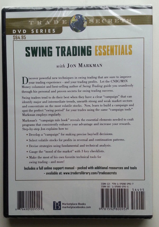 SWING TRADING ESSENTIALS by Jon Markman * New Sealed Stock Trading DVD ...