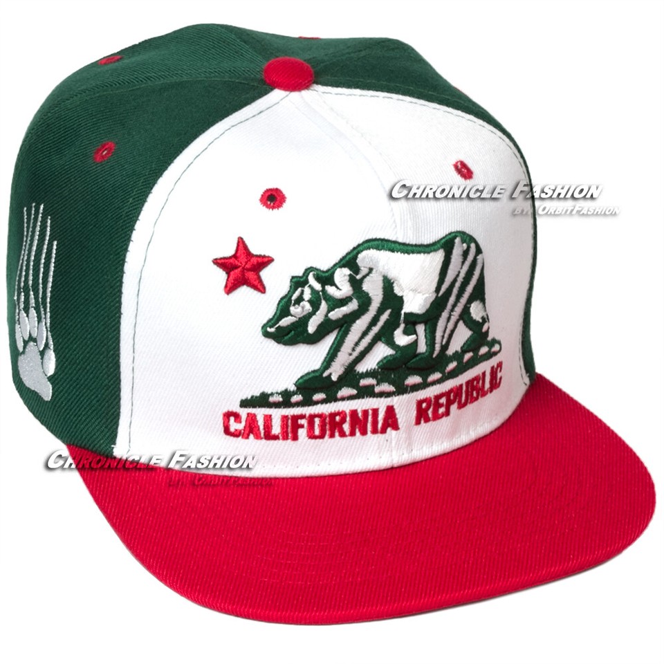 California Republic Baseball Cap Snapback Adjustable Hat Cali Hip Hop ...