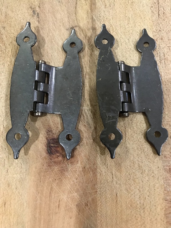 Vintage Brass Look Colonial H Style HINGES for 3/8" Offset Cabinet ...